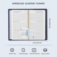 China Navy Blue Pocket Size Weekly Planner 12 Month Customization Available 3.88x6.63 Inch for sale