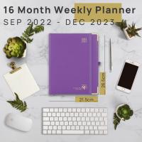 China Custom 10.5x8.5 Inch University Weekly Planner 2 Pages Per Week 16 Month Agenda for sale