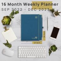 China 10.5x8.5 Inch Executive Weekly Planner 16 Months Metal Corner Protectors for sale