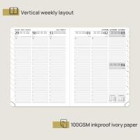 China Custom 12 Month Weekly Planner 2023 6.5x8.5 Inch Brown Softcover with Monthly Tabs for sale