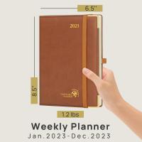 China Custom 7 Day Weekly Planner 2023 80gsm Ink Resistant Paper 6.5x8.5 Inch Softcover for sale
