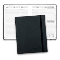 China Custom Black Softcover Planner 2023 6.5x8.5in Daily Weekly Monthly Agenda with Tabs for sale