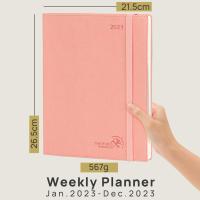 China OEM ODM 2023 Weekly Planner Weekly Schedule Vertical Layout Monthly Tabs for sale