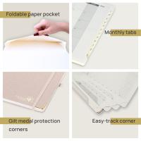 China Custom 6.5x8.5 Inch 2023 Weekly Monthly Planner Light Pink Hard Cover 100pcs MOQ for sale
