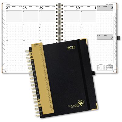 China Custom Wirebound Executive Weekly Monthly Planner 2023 6.5x8.5in FSC Paper for sale