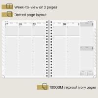 China Custom Hardcover Weekly Planner 2023 8.5x6.5 Inches Daily Monthly Schedule 100gsm Paper for sale