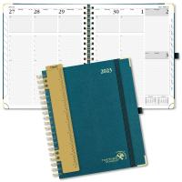 China Custom Hardcover Weekly Planner 2023 8.5x6.5 Inches Daily Monthly Schedule 100gsm Paper for sale