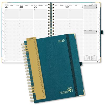 China Custom Hardcover Weekly Planner 2023 8.5x6.5 Inches Daily Monthly Schedule 100gsm Paper for sale