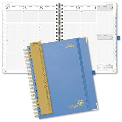 China Hardcover Spiral 2023 Weekly Planner 6.5x8.5in Monochrome Inner Page Yearly Schedule for sale