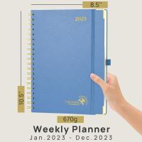 China Hardcover Spiral 2023 Weekly Planner 6.5x8.5in Monochrome Inner Page Yearly Schedule for sale