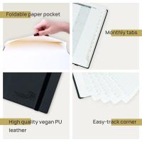 China Custom Black Softcover Spiral Bound Planner 2023 Daily Weekly Agenda 6.5x8.5in for sale
