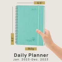China 2023 Weekly Planner Spiral Softcover 8.5x6.5in 100gsm Paper Monthly Tabs for sale