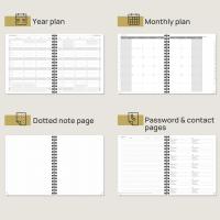 China Custom 2023 Softcover Spiral Planner 6.5x8.5in Metal O Wire Yearly Agenda for sale