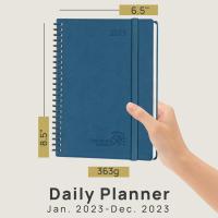 China Custom 2023 Softcover Spiral Planner 6.5x8.5in Metal O Wire Yearly Agenda for sale