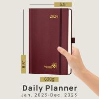 China Custom A5 Hardcover Planner 2023 Daily Weekly Monthly Agenda 365 Pages for sale