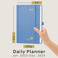 China 2023 Hardcover Daily Planner A5 1 Page Per Day Monthly Weekly Schedule 80gsm Paper for sale