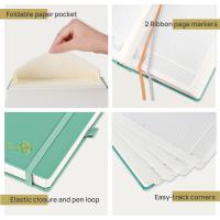 China Hardcover Weekly Planner 2023 A5 Light Green Customizable Daily Schedule Paper Pocket for sale