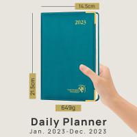 China Pacific Green Executive Daily Planner 2023 , Customization A5 Daily Schedule Planner for sale