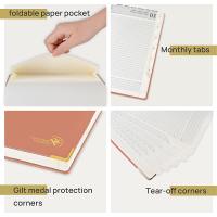 China 2023 A5 Daily Weekly Monthly Planner 80gsm Paper Pink Schedule Agenda for sale