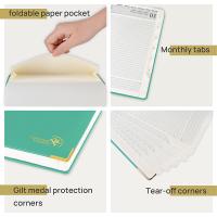 China A5 80gsm Paper 365 Days Daily Planner 2023 Customizable Green Schedule for sale