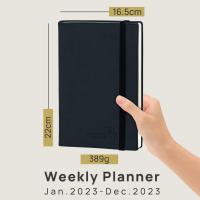 China Custom 2023 Weekly Planner 8.5x6.5in FSC 100gsm Paper Softcover Monthly Tabs for sale