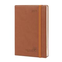 China Brown Softcover 2023 Medium Weekly Planner 2 Page Layout FSC Certified for sale