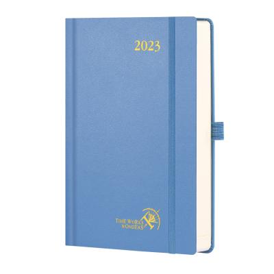 China A5 Hardcover Daily Planner 2023 Light Blue 1 Page Per Day FSC Paper 80GSM for sale