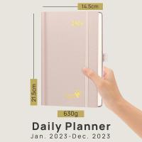 China A5 Daily Agenda 2023 Daily Planner Yearly Monthly Plan Paper Pocket Tear Off Corners for sale