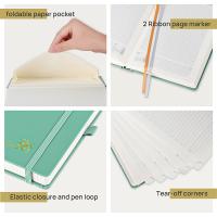 China A5 2023 Daily Planner 80GSM Ivory Paper Leatherette Hardcover Light Green for sale