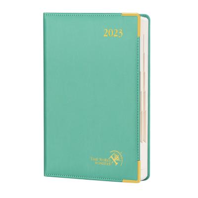 China Custom A5 2023 Daily Planner Sponge Filled Hardcover Monthly Tabs 8.5x5.5 Inch for sale