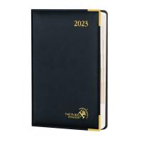 China A5 Daily Planner 2023 365 Pages Black PU Cover Executive Business Diary for sale