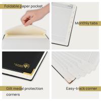 China A5 Daily Planner 2023 365 Pages Black PU Cover Executive Business Diary for sale