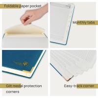 China A5 2023 Daily Planner 80gsm Paper Vertical Layout Customizable Night Blue Cover for sale