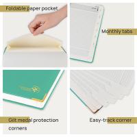 China Custom A5 2023 Daily Planner Sponge Filled Hardcover Monthly Tabs 8.5x5.5 Inch for sale