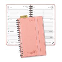 China Mini Spiral Weekly Planner 2023 2024 Pink 4.33x6.69in Daily Agenda for sale