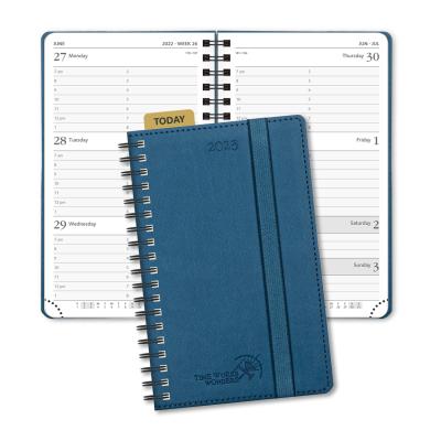 China Night Blue 2023 Weekly Planner 6.5x8.5in Spiral FSC Paper Daily Weekly Planner for sale