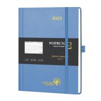 China 2023 A5 Daily Planner 1 Page Per Day FSC Paper Hardcover Light Blue for sale