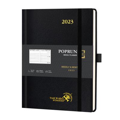 China Hardcover Weekly Planner 2023 2024 A4 100gsm Paper Monthly Agenda January to December for sale
