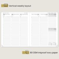 China Custom Hardcover Weekly Planner 2023 2 Page Weekly Plan Quick Search Corners for sale