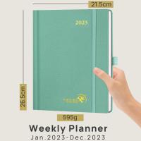 China Custom Hardcover Weekly Planner 2023 2 Page Weekly Plan Quick Search Corners for sale