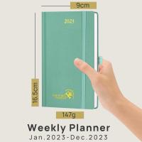 China Customizable FSC Certified Weekly Planner 2023 100gsm Ivory Paper Green for sale