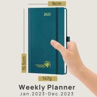 China Student Custom Weekly Planner 2023 Hard Cover FSC Certified 16.5x9 cm for sale