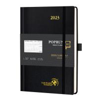 China 2023 Weekly Planner A5 Leatherette 80gsm Ivory Paper Student Vertical Layout for sale