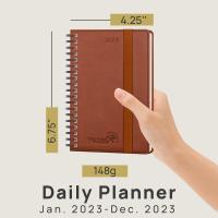 China FSC Certified Custom Vegan Leather Pocket Weekly Planner 2023 17x10.5cm for sale