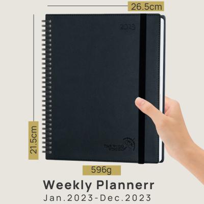 China Eco Friendly 2023 Academic Planner Large Size 8.5x10.5in Acid Free Ivory Paper Custom for sale