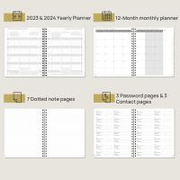 China Eco Friendly 2023 Academic Planner Large Size 8.5x10.5in Acid Free Ivory Paper Custom for sale