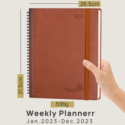 China ECO Friendly Poprun 2023 Custom Planner Large Size Vegan Leather for sale