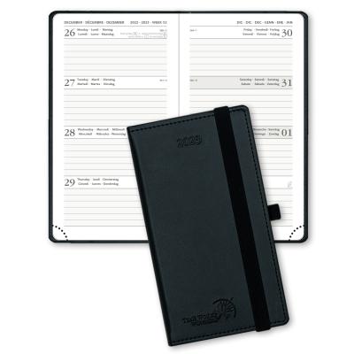 China Custom Pocket Size Weekly Planner 2023 Vegan Leather 16.5x9 cm B2B Bulk for sale