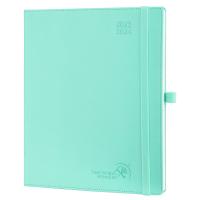 China Leatherette Paper Custom Academic Planner Large Writing Space Green for sale