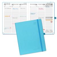 China Custom 17 Month Large Academic Planner Aug 2023 to Dec 2024 10.5x8.5 Inch Leather Cover for sale